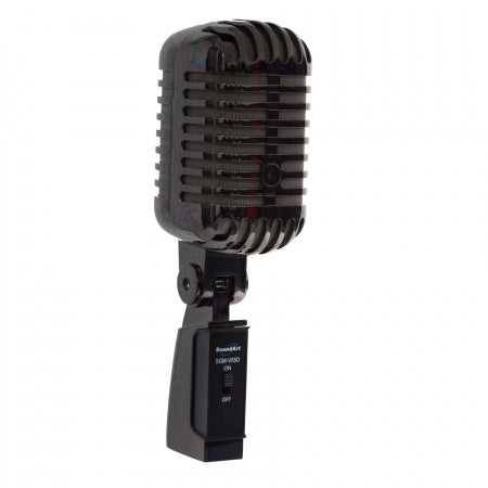 Soundart Vintage Black Chrome Dynamic Microphone With Deluxe Carry Cas ...